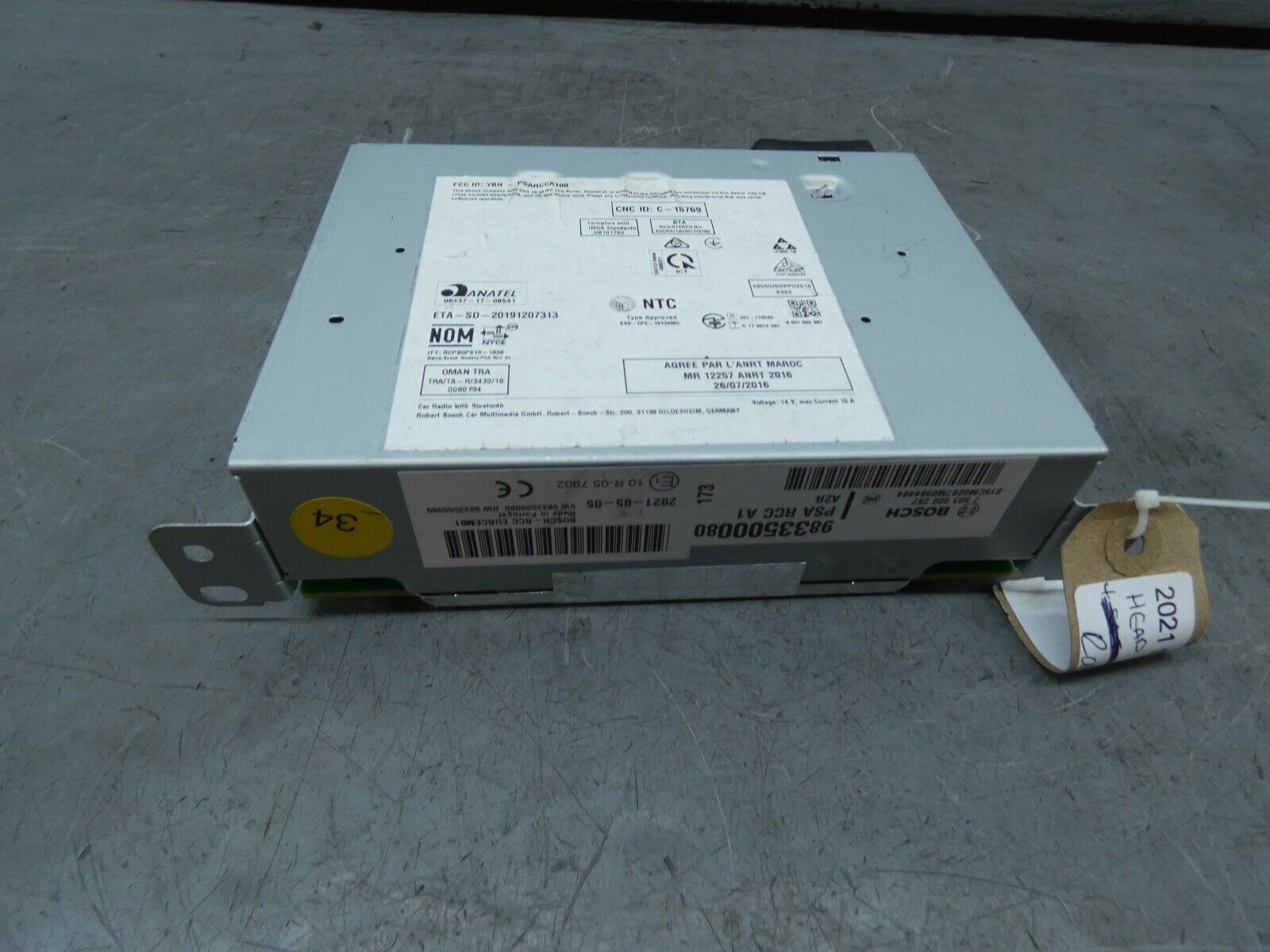 Citroen Dispatch Radio Stereo Multi Media Unit 1.5HDI 2021 - BOSCH ...