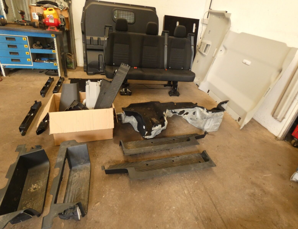 Ford Transit Custom Crew Cab Interior Converion Kit c/w Bench Seats 2 ...