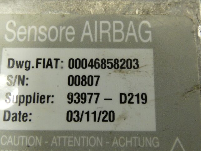 Fiat Ducato Airbag ECU 2.3 Multijet 2021 - 00046858203 - Chrispin's ...