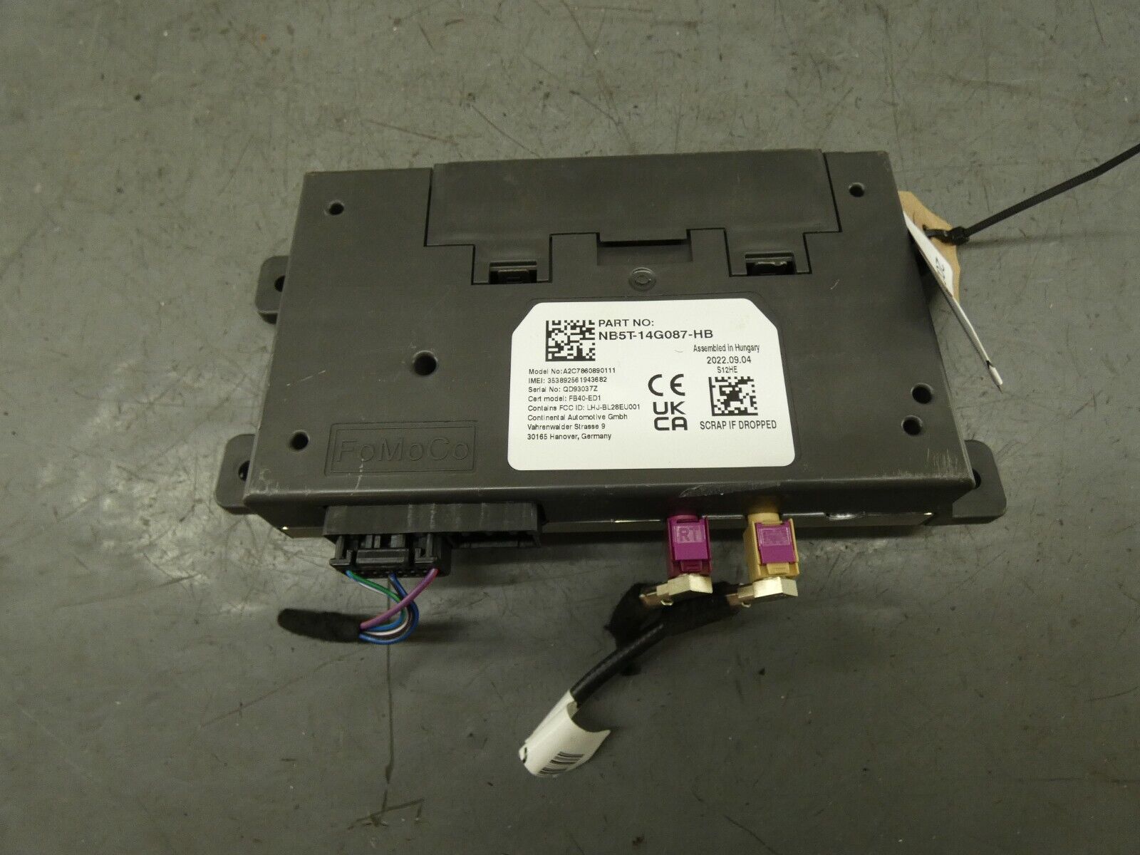 Ford Transit Custom Bluetooth Module 2.0TDCI 2022 - NB5T-14G087-HB ...