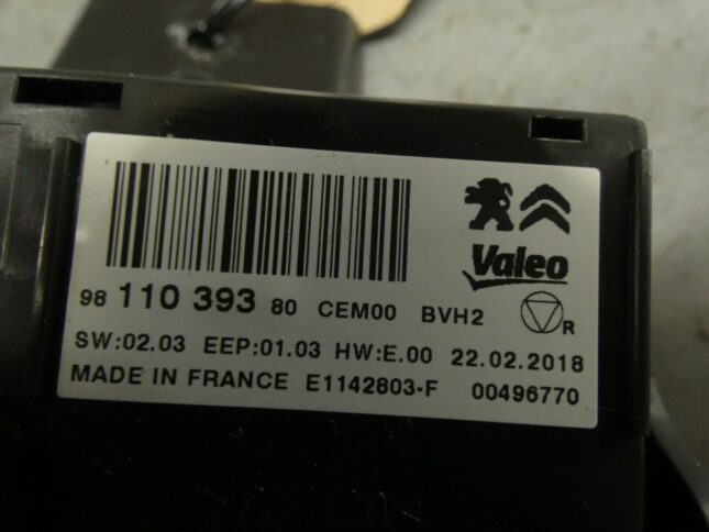 Citroen C3 Climate Control Module 5dr 1.6HDI 2018 - 9811039380 ...