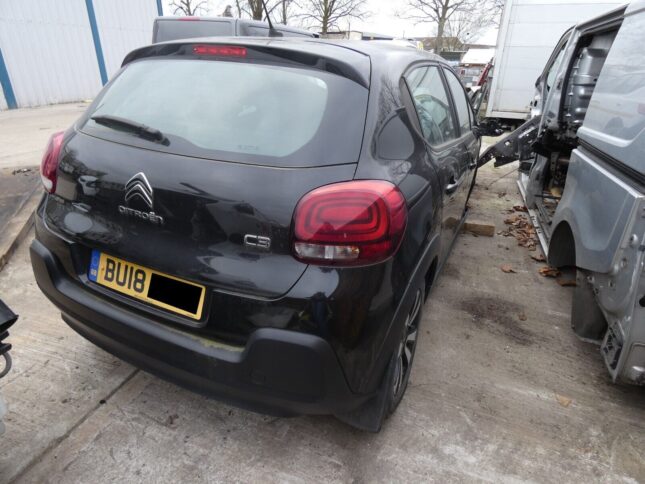 Citroen C3 Rear Bumper c/w Reinforcer Bar & Brackets 1.6HDI 2018 (BLACK ...