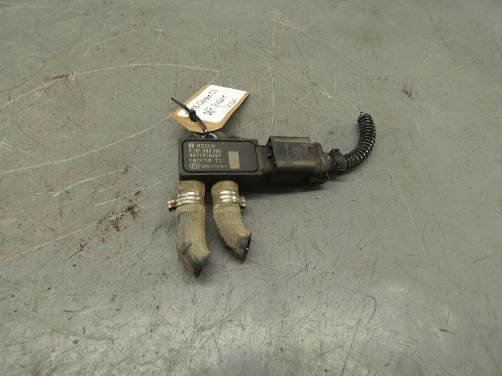 Citroen C3 DPF Pressure Sensor 5dr 1.6HDI 2018 - BOSCH - 9677816180 ...