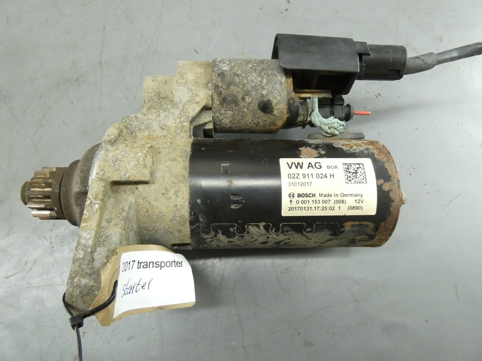 VW Volkswagen Transporter T6 Starter Motor 2.0TDI 2017 - BOSCH ...
