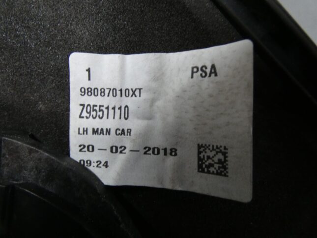 Peugeot Expert Passenger Nearside Manual Wing Mirror 1.6HDI 2021 ...