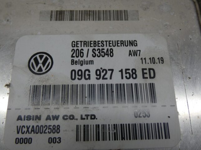 MAN TGE Auto Automatic Gearbox Control Unit 2.0TDI 2019 - 09G 927 158 ...