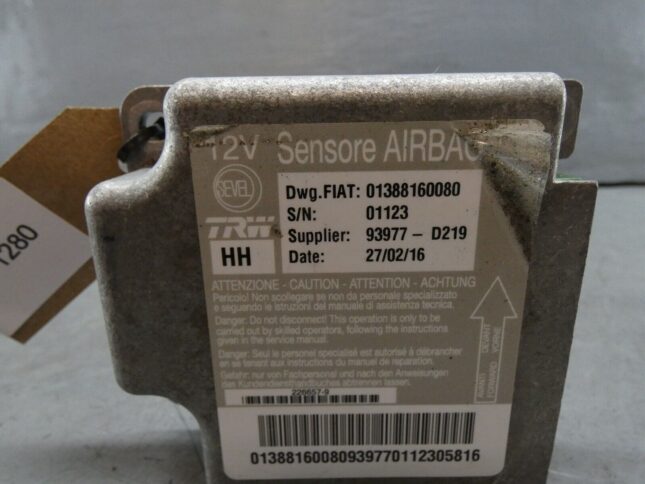 Fiat Ducato Airbag ECU 2.3 Multijet 2016 - 01388160080 - Chrispin's ...