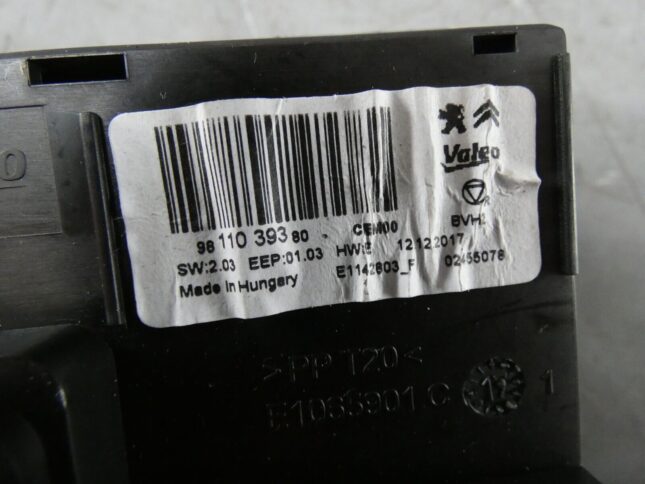 Peugeot Expert Climate Control Module 2.0HDI 2021 - 9811039380 ...