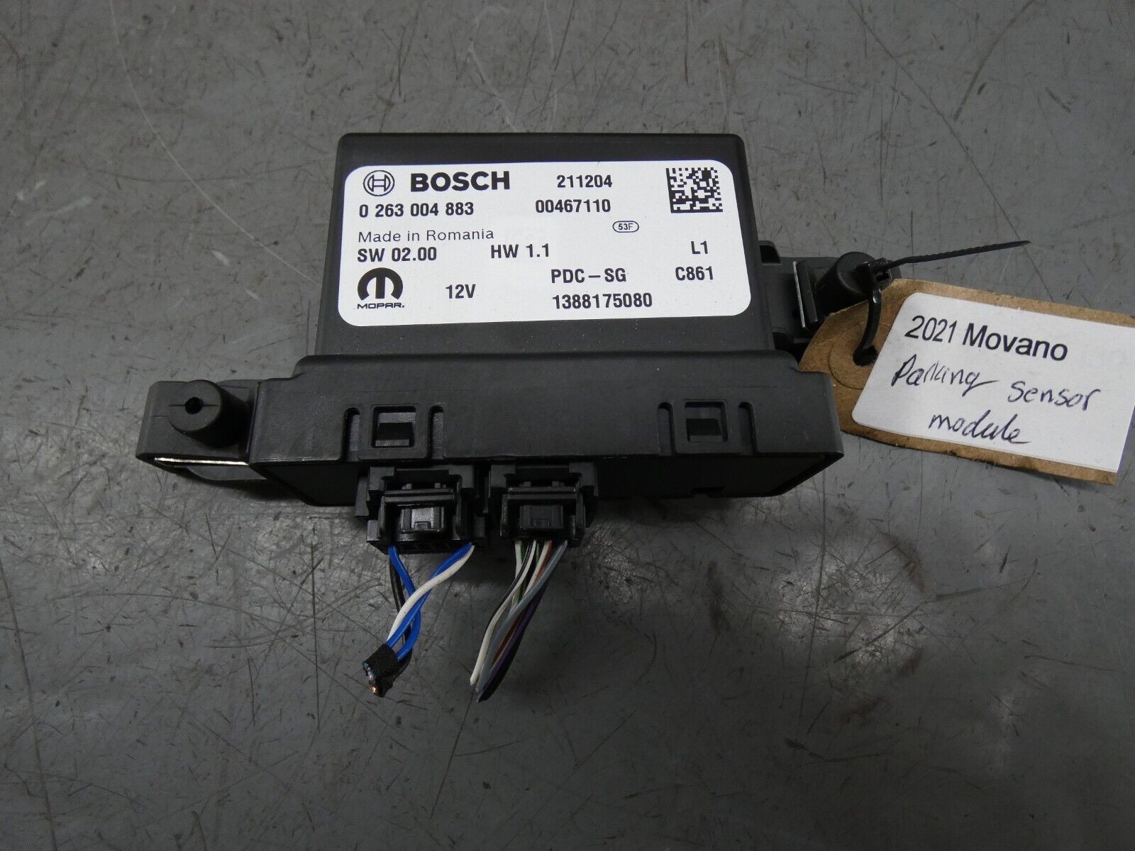Vauxhall Movano Parking Sensor Module 2.2HDI 2022 - BOSCH - 0263004883 ...