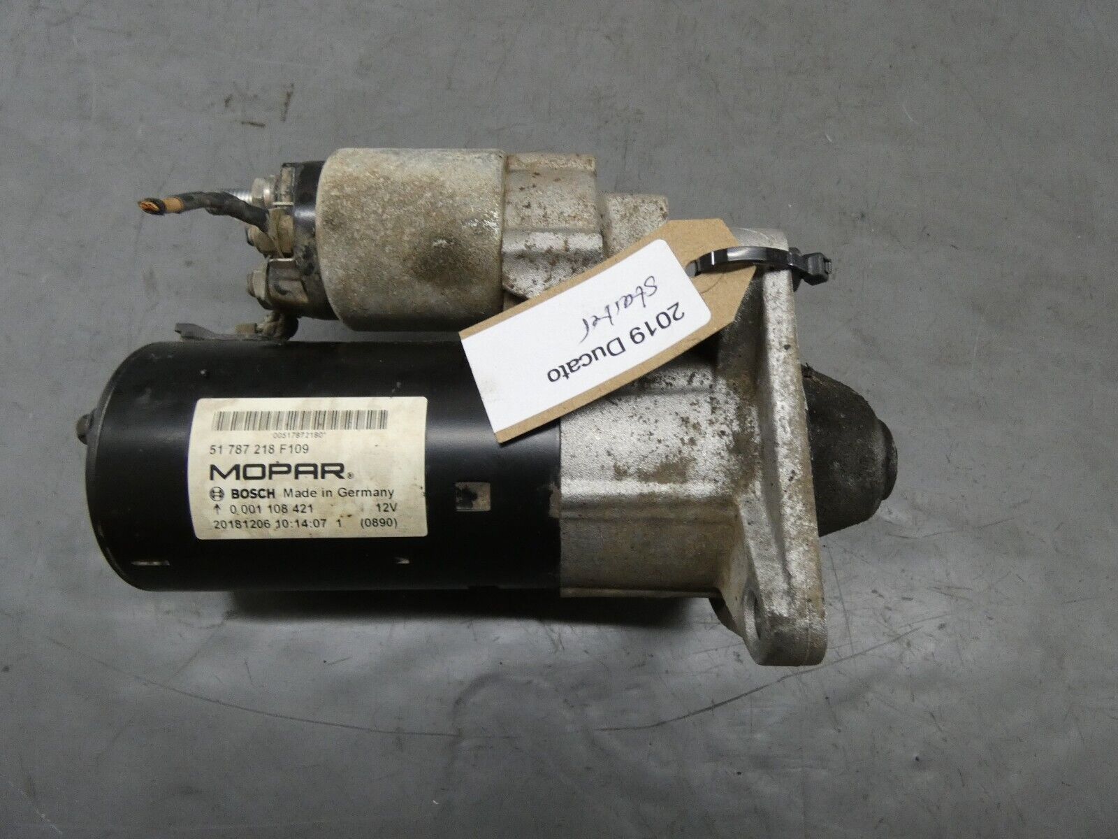 Fiat Ducato Starter Motor 2.0 Multijet II 2019 - BOSCH - 001108421 ...